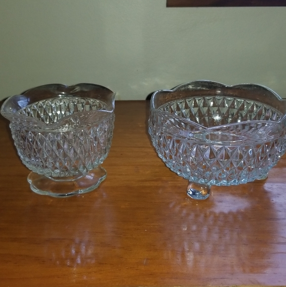 Indiana Glass | Dining | Vintage Indiana Glass Diamond Point Pattern ...